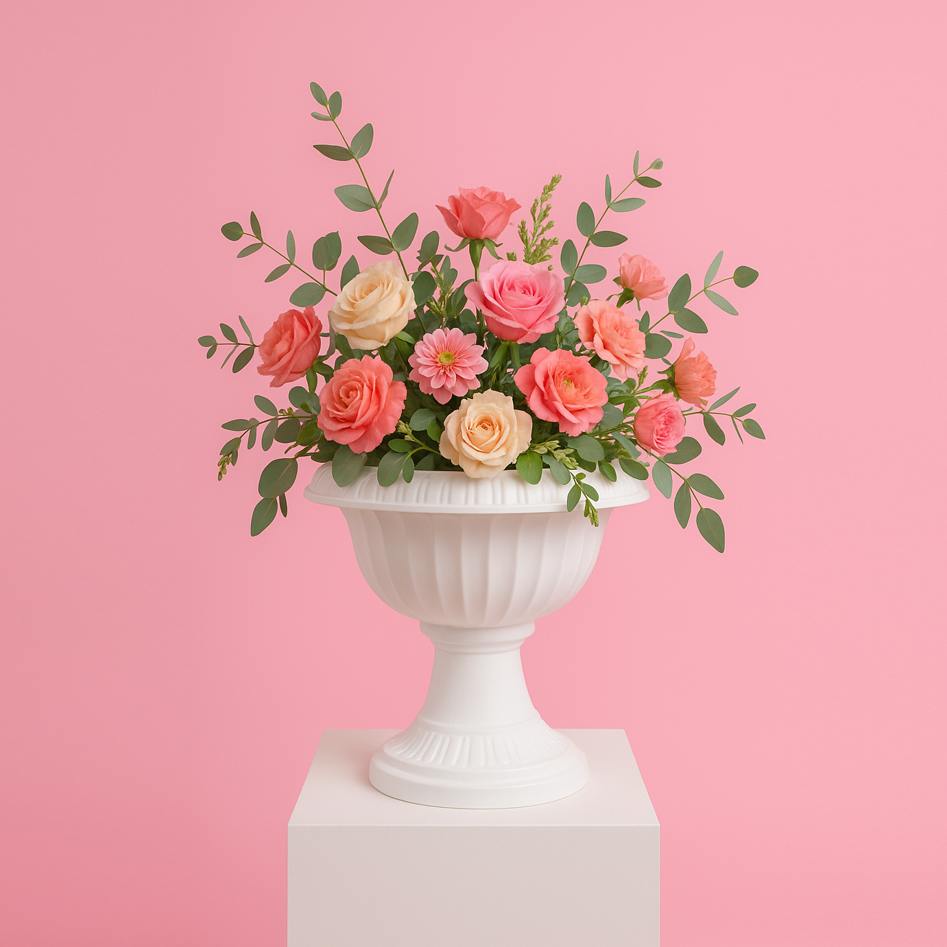 Shop Vintage PVC Urn Centrepiece Vases (26cmH) - Luna Wedding and Event ...
