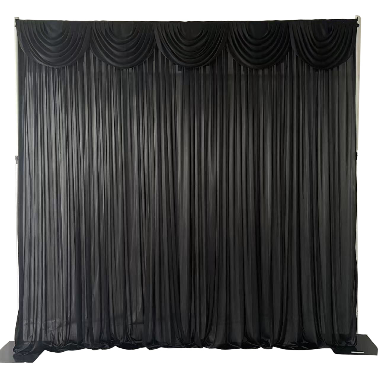 Shop Black Ice Silk Satin Backdrops (3x6) | Luna Wedding & Event Supplies