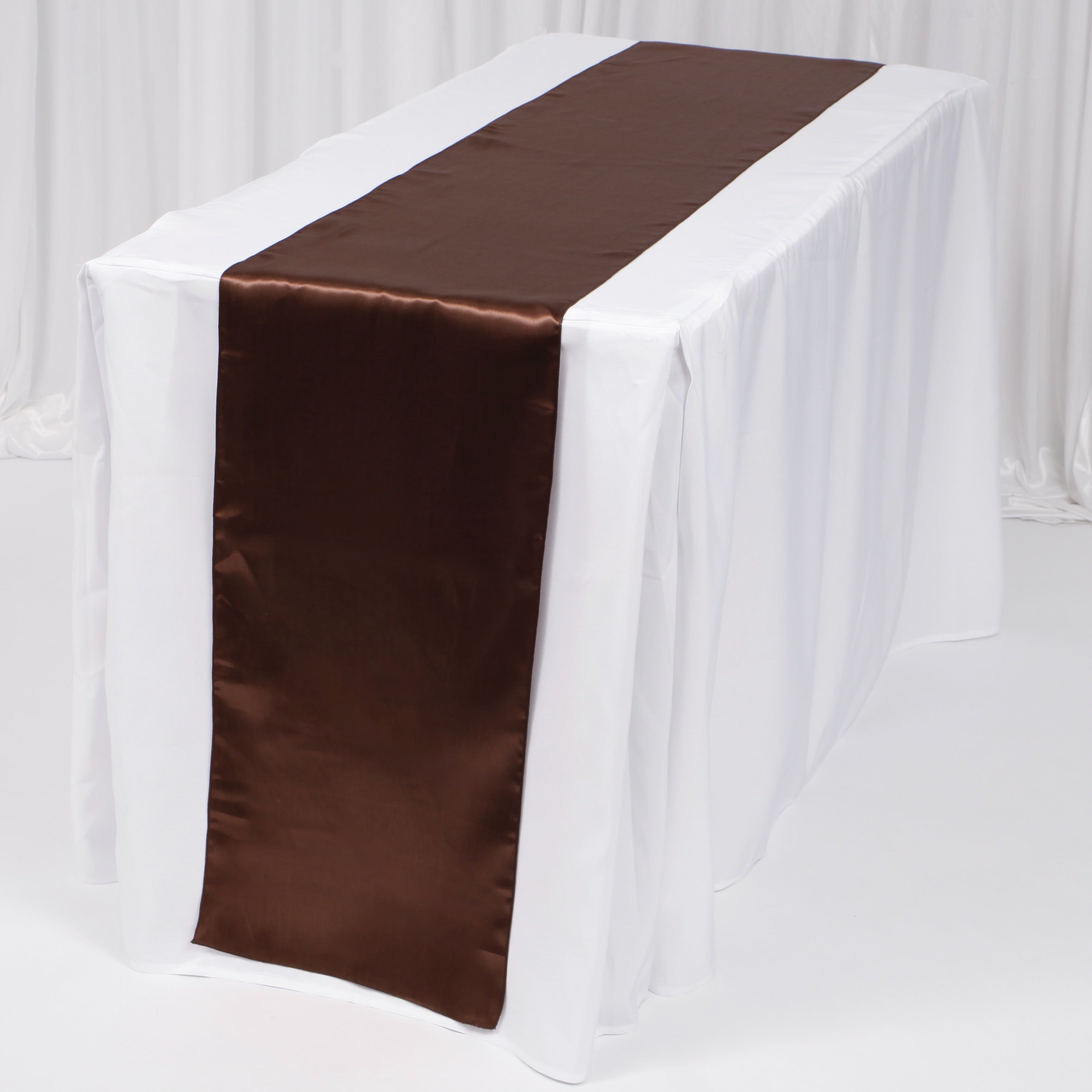 Shop Satin Table Runners (Chocolate Brown) - Table Runners | Luna ...
