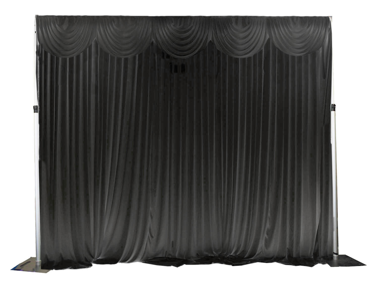 Shop Black Ice Silk Satin Backdrops (3x6) | Luna Wedding & Event Supplies