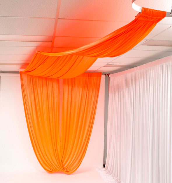 Shop Black Ice Silk Ceiling Draping | Luna Wedding & Event Supplies