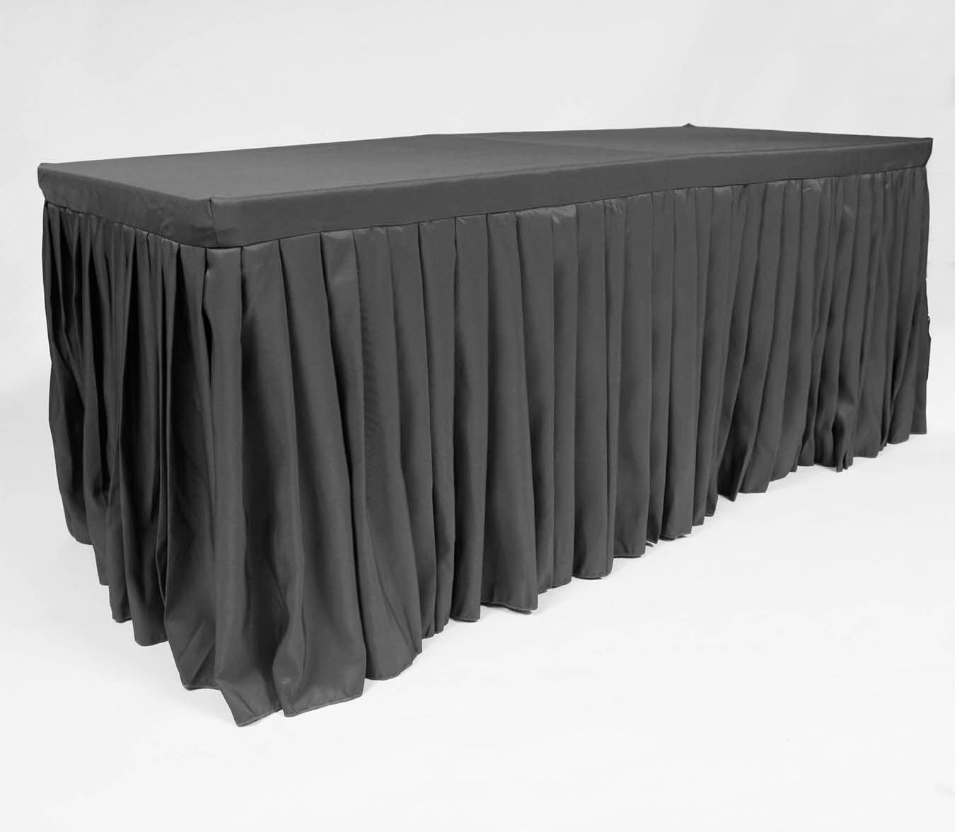 Shop Black Fitted Table Skirting For 6ft Trestle Table - Luna Wedding ...