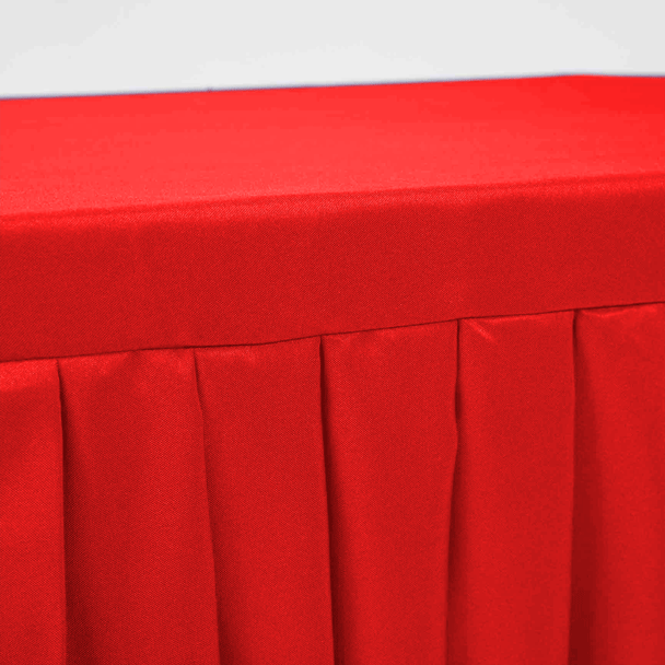 Red Fitted Table Skirting For 6ft Trestle Table - Luna Wedding & Event ...