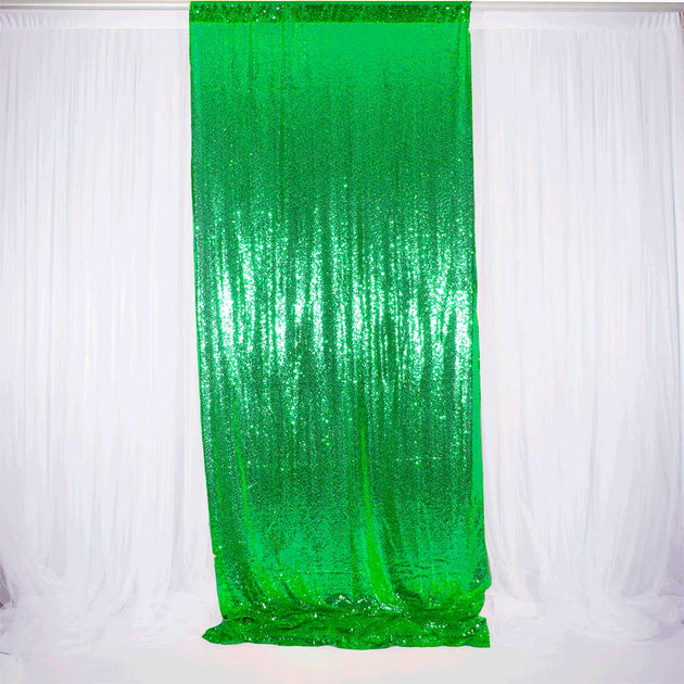 Shop Green Sequin Backdrop Curtains | Luna Wedding & Event Supplies