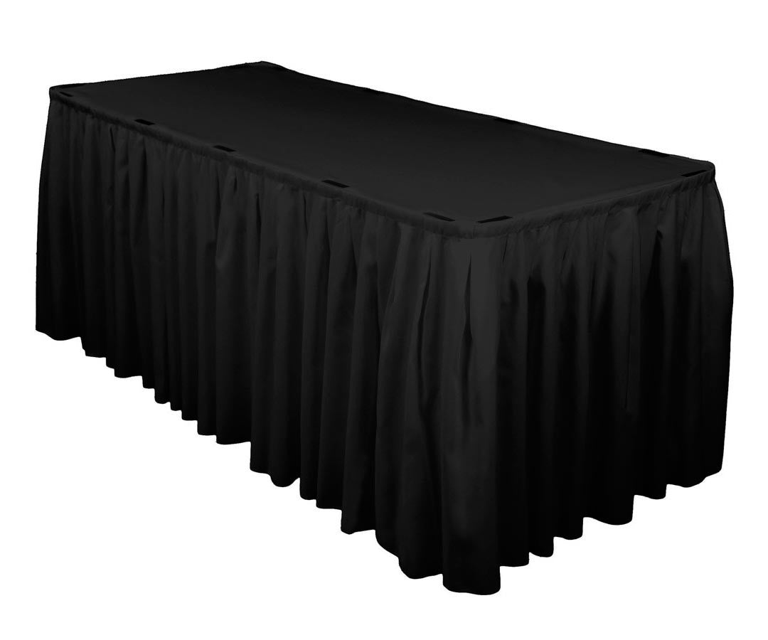 Shop Black Table Skirting (3m) | Luna Wedding & Event Supplies