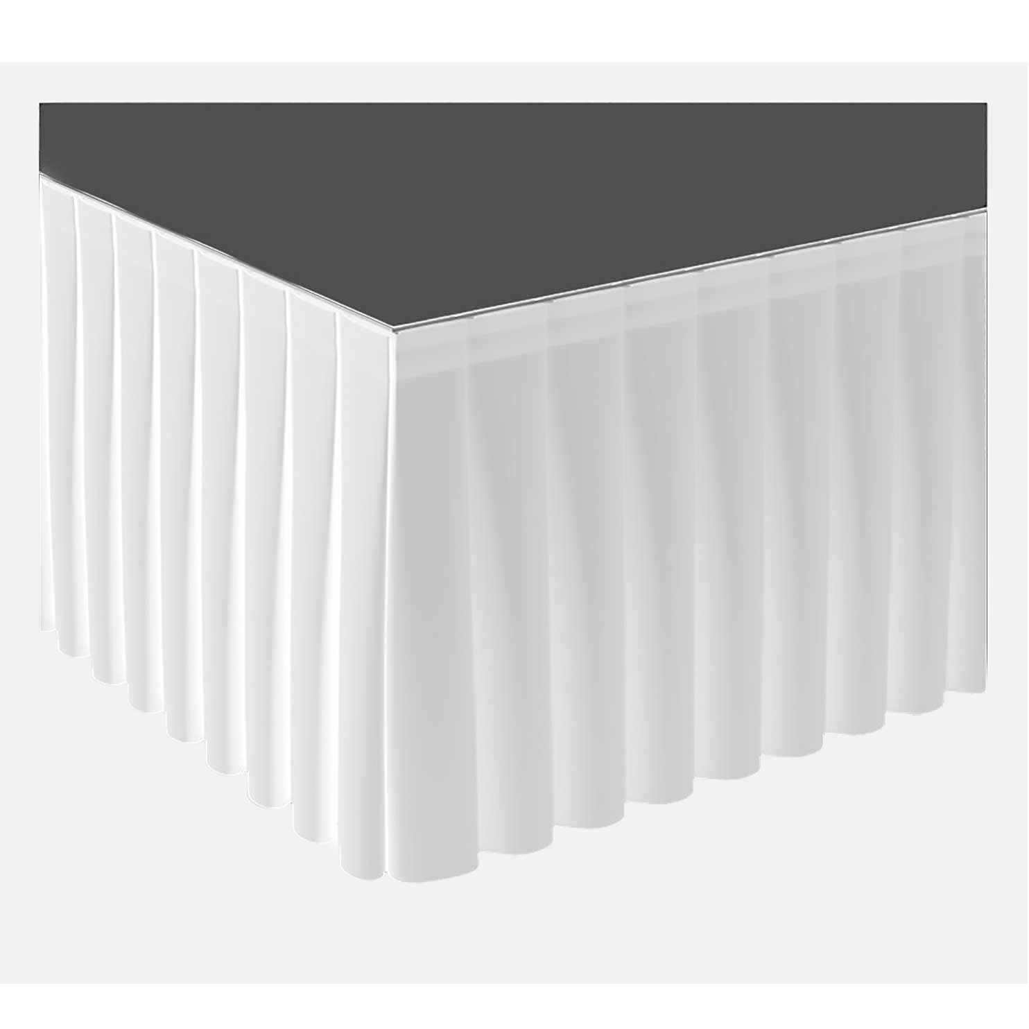 Shop White Stage Skirting (60cm x 3m) | Luna Wedding & Event Supplies