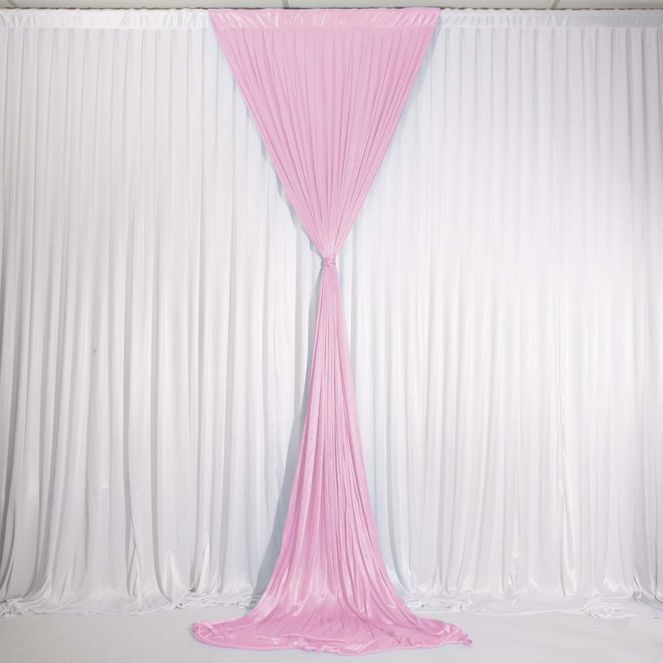 Shop Light Pink Ice Silk Satin Wedding Backdrop | Luna Wedding & Event ...