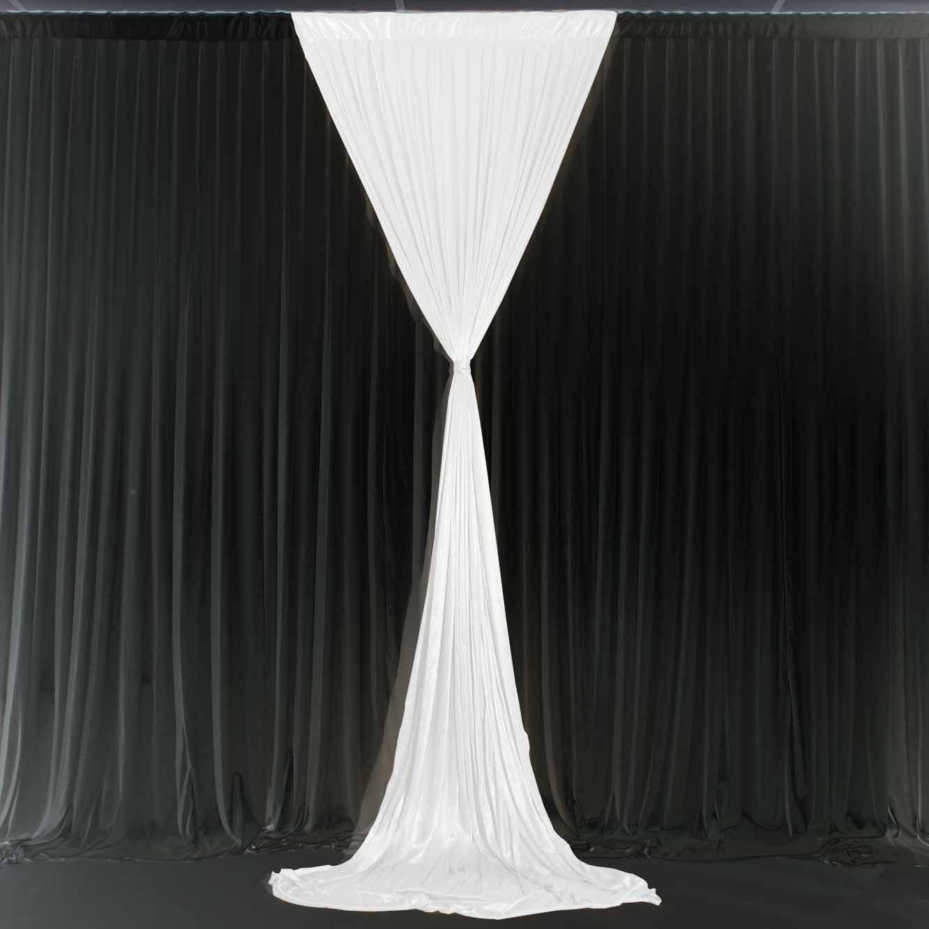 Shop White Ice Silk Satin Wedding Backdrop | Luna Wedding & Event Supplies