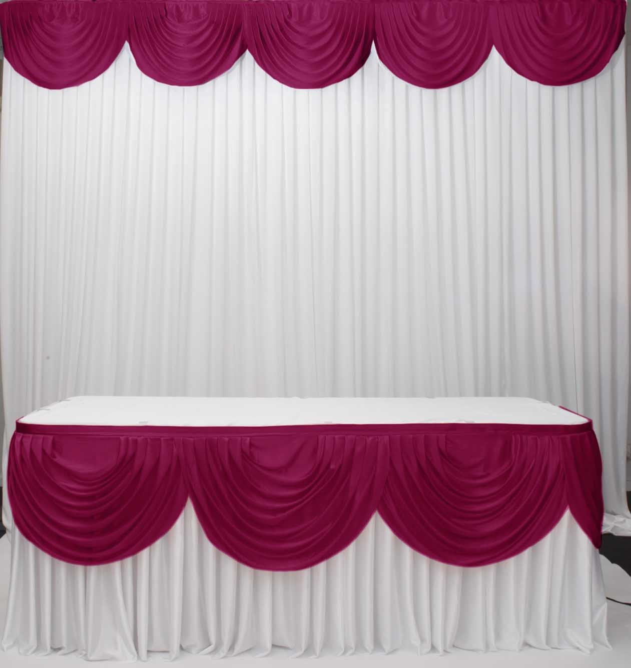 Shop Burgundy Ice Silk Swags For Table Skirting and Backdrops | Luna ...