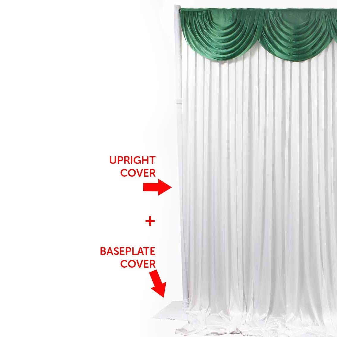 Lycra Spandex Base Plate and Upright Pole Cover White| Luna Wedding ...